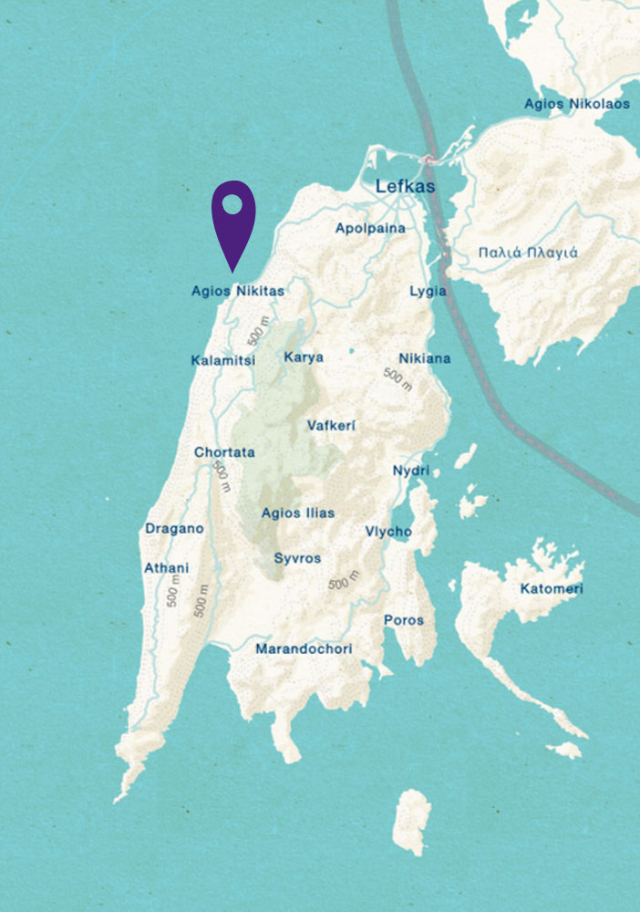 Map-lefkas - Idilli Villas - Lefkas - Greece